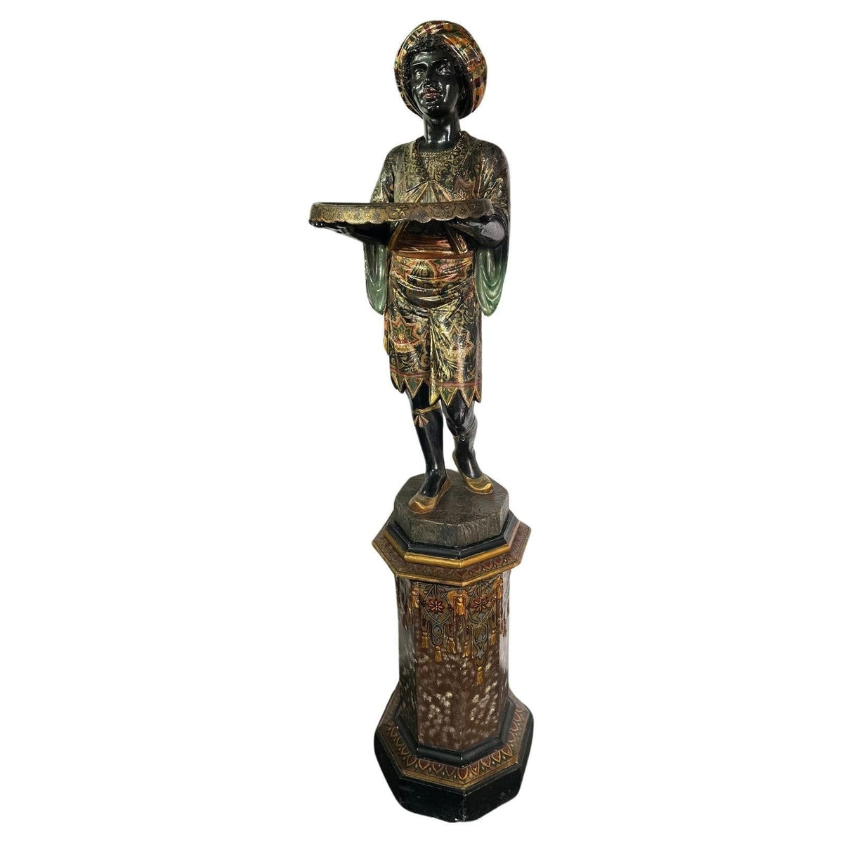 19th Century Venetian Blackamoor Statue with Pedestal – Pegaso Gallery ...