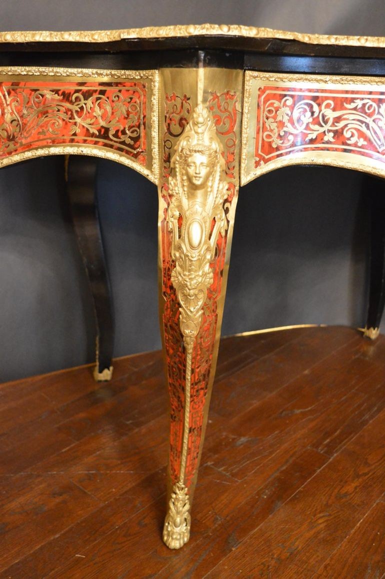 French 19th Century Tortoise Shell Table with Boulle Marquetry – PEGASO ...