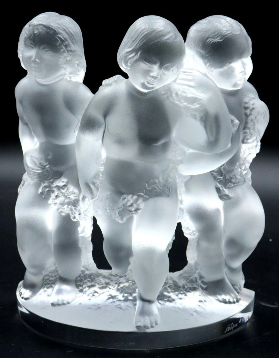 Pair of Lalique "Luxembourg" Crystal Sculptures – PEGASO GALLERY DESIGN